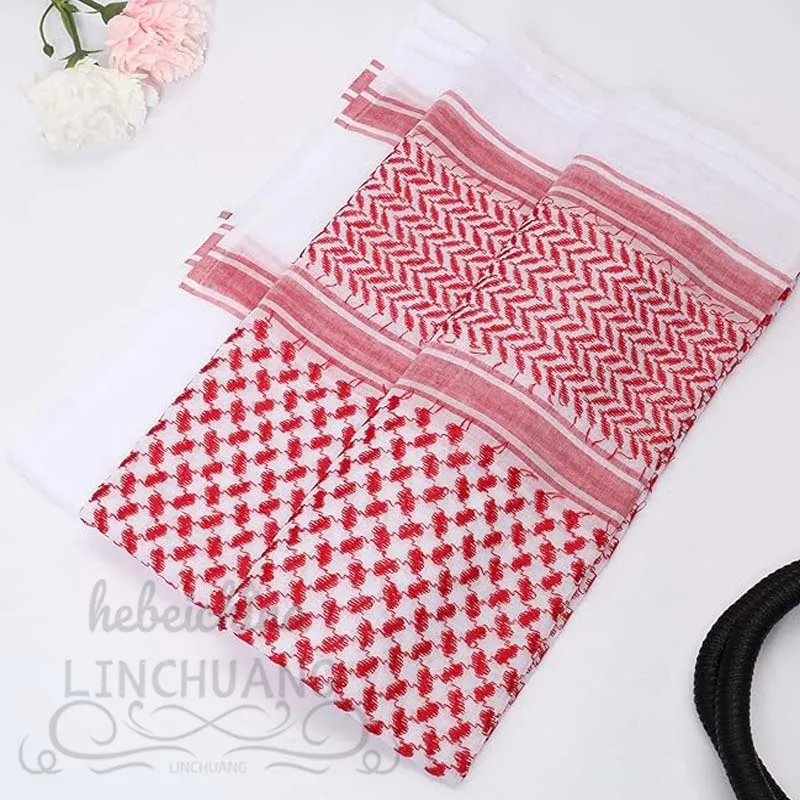 Adult Saudi Palestine Keffiyeh Red Shemagh Arab Premium Wrap Muslim ...