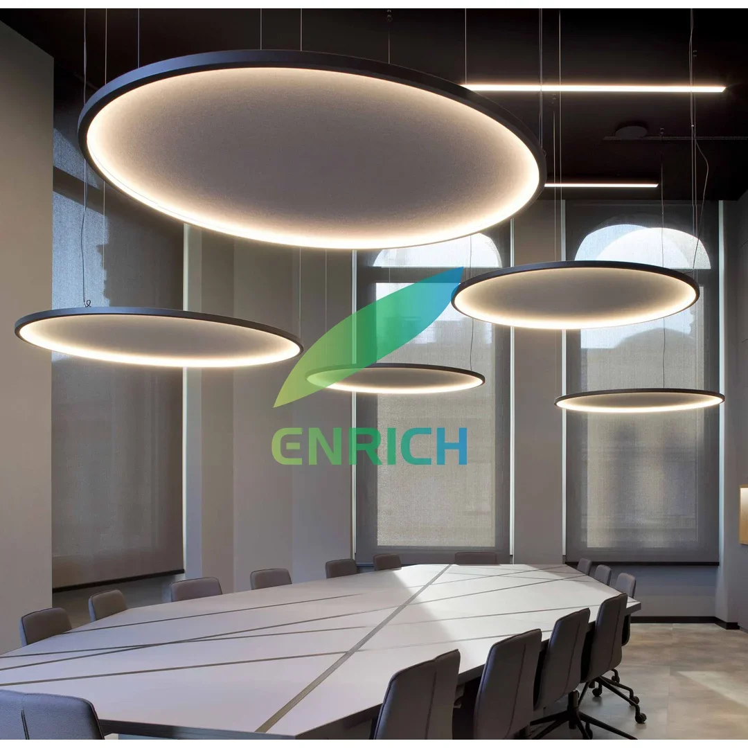 Inner Emitting Acoustic Round Circle Led Pendant Light - Buy Acoustic ...
