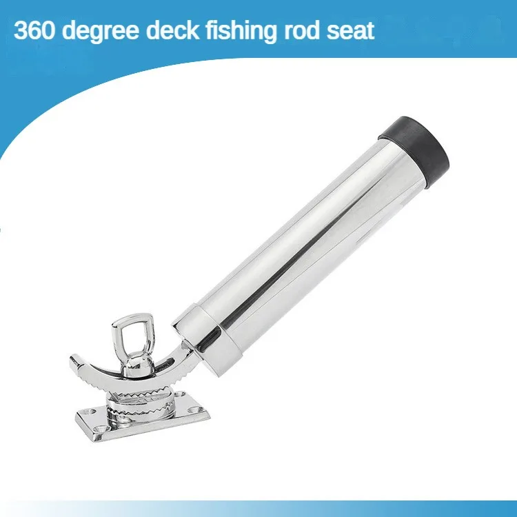 Marine 316 Stainless Steel Deck Rod Holders 360 Degree Swivel Rod ...