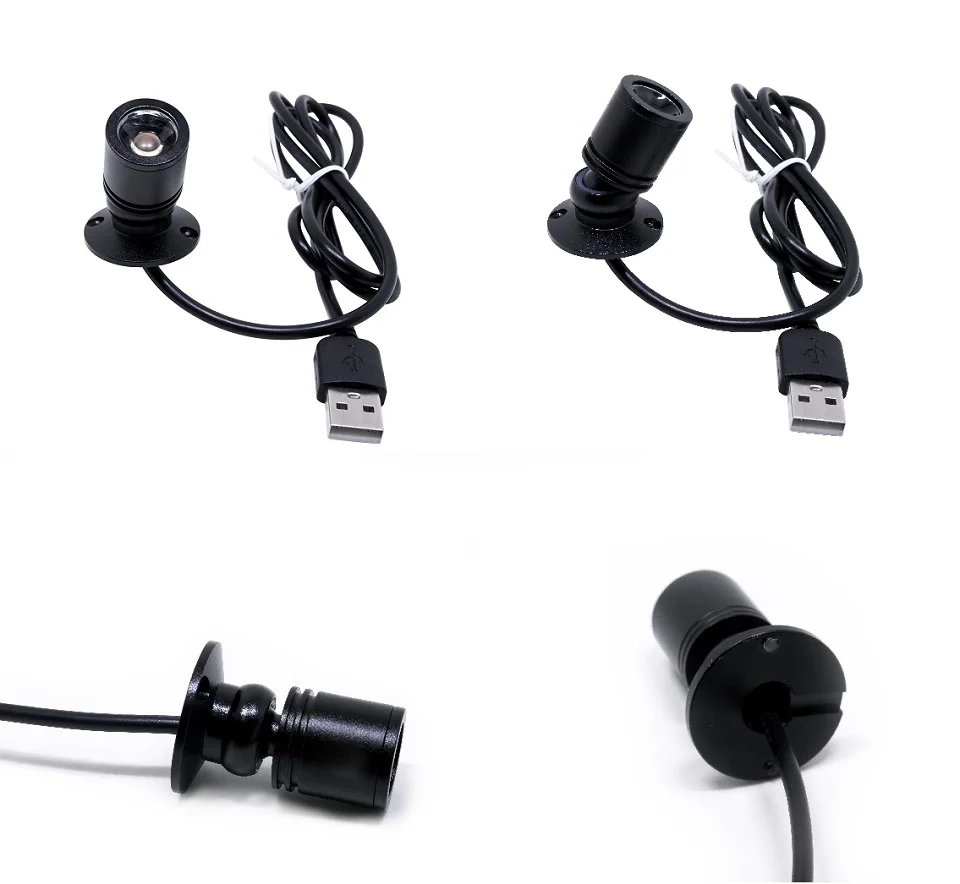 Led Usb 5v Led Spot Light 1w 3w Surface Mounted Cabinet Showcase ...