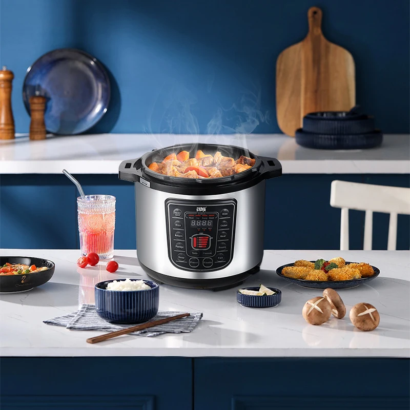 WINNING STAR ST-9303-B 6L LED Pressure Cooker - Versatile & Safe