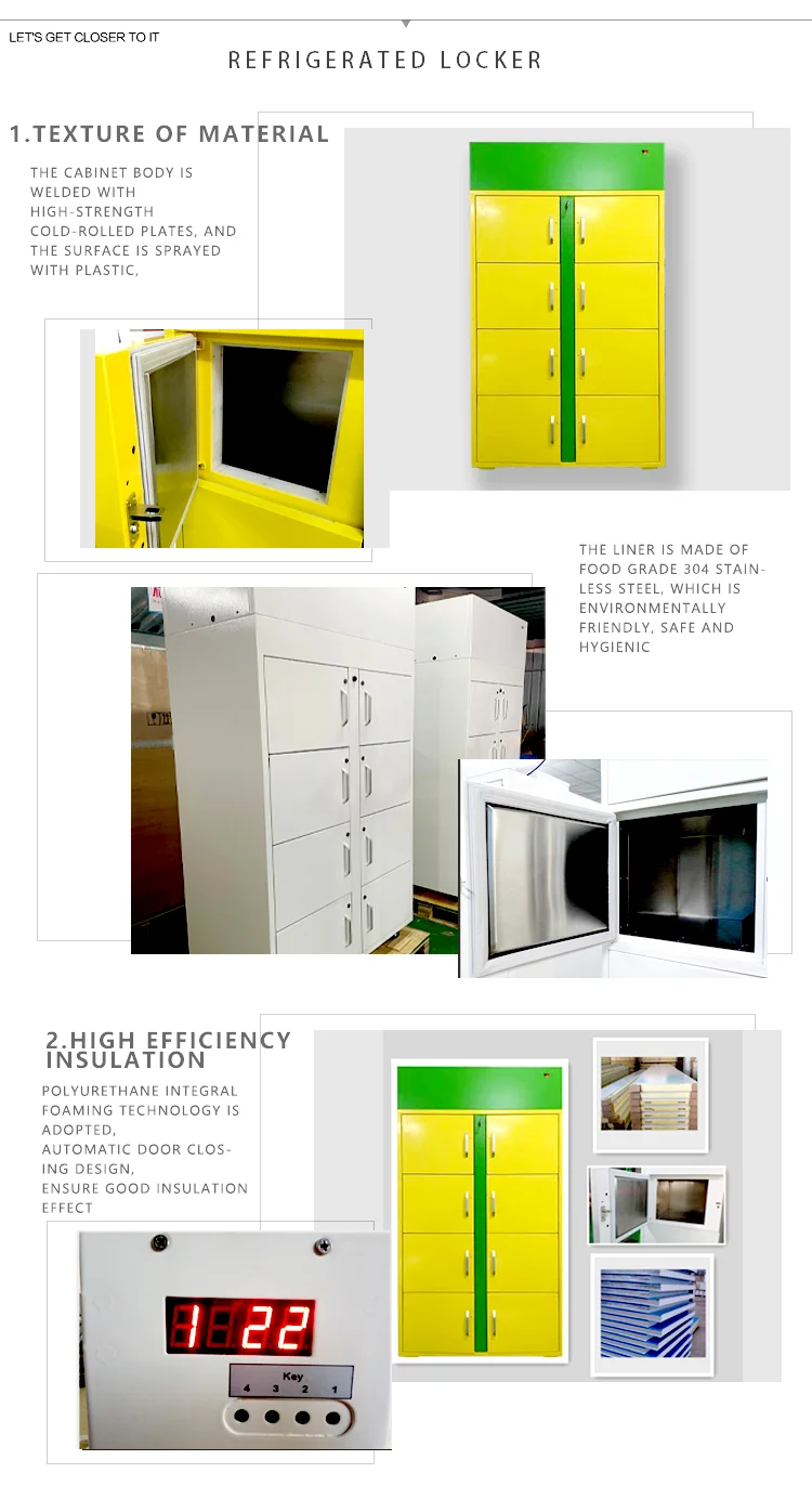 Refrigerated Lockers Contain Individual Compartment Each Column ...