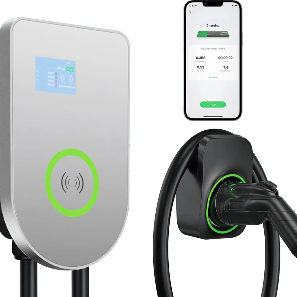 Hengchong 7kw Ev Charger With Ocpp And Wifi Wall Mounted Ev Charger ...