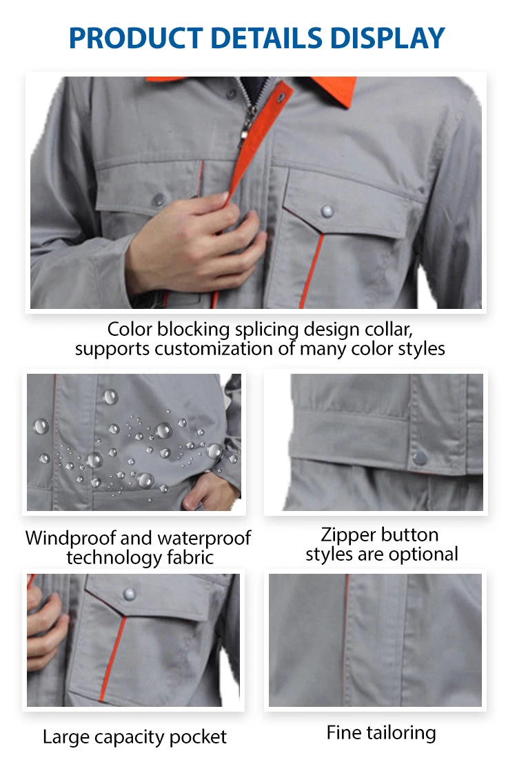 Custom Factory Safety Work Uniform Long Sleeves Working Clothes ...