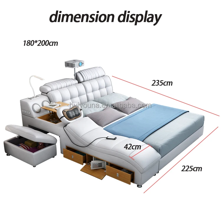 Multifunctional Smart Bed - Modern Comfort and Style