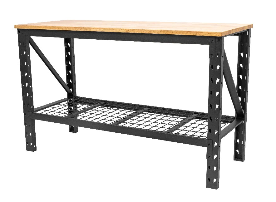 Snap-fit Design Mechanics Work Bench With Wood Top Garage Storage Tool ...