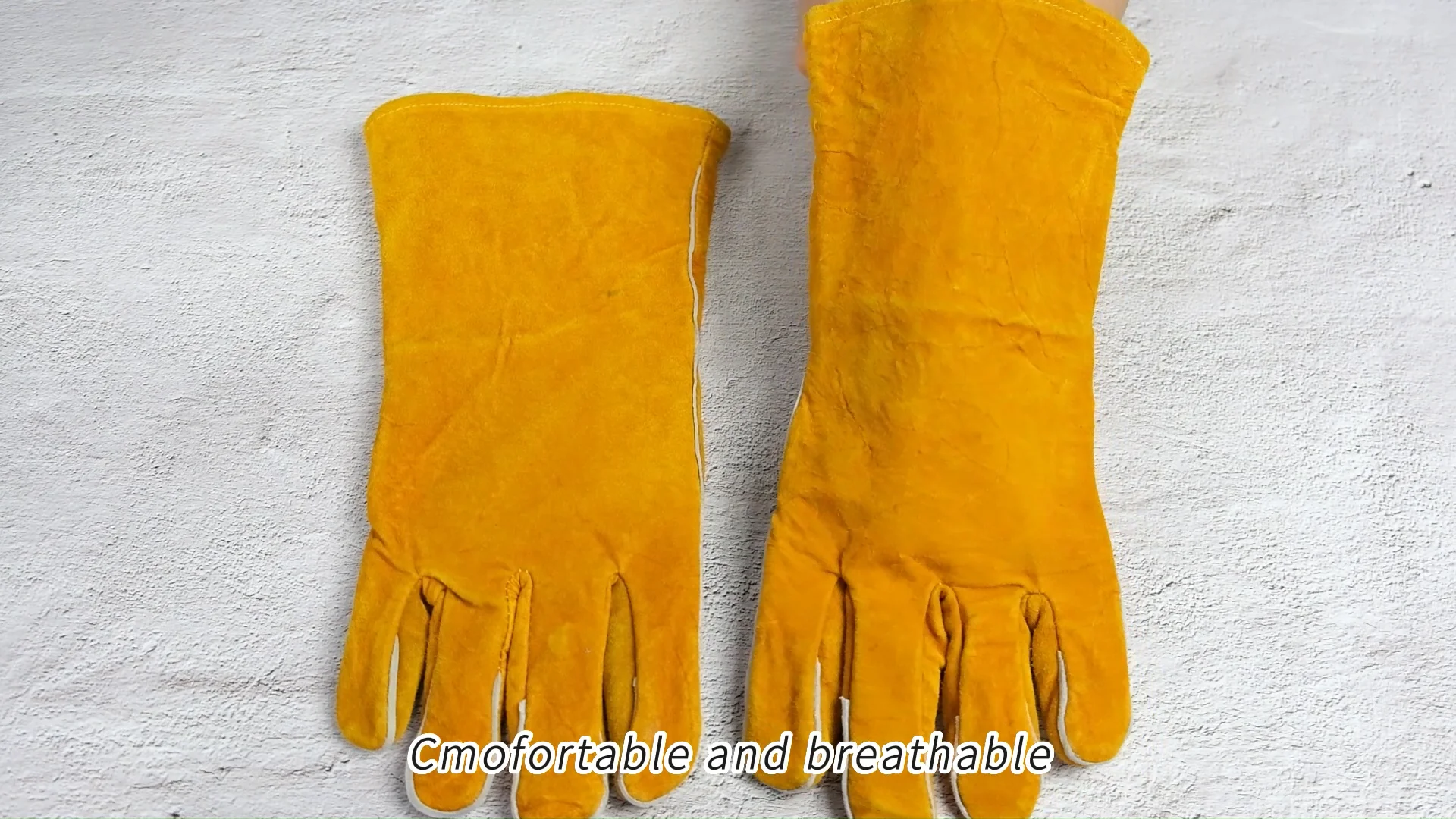 Most Popular Long Cuff Cowhide Split Leather Work Gardening Heavy Duty ...