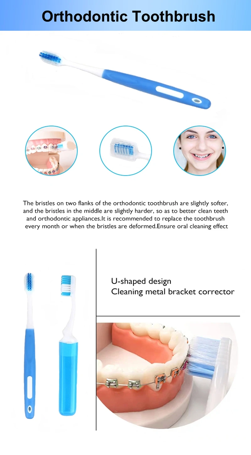 Dental Accessories Braces Cleaning Kit for Teeth Orthodontic Care Kit 8 ...