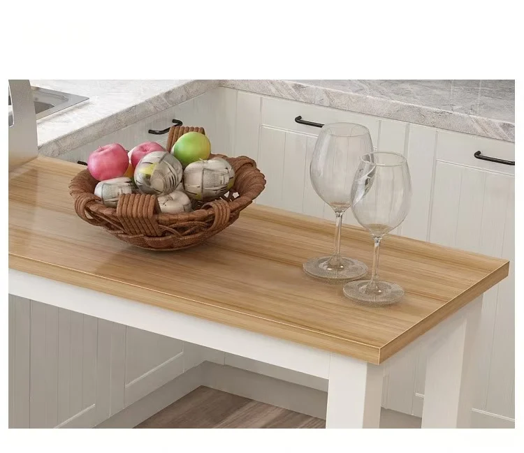 Modern Kitchen Dining Table with Metal Frame Outdoor Home Bar Chair Set ...