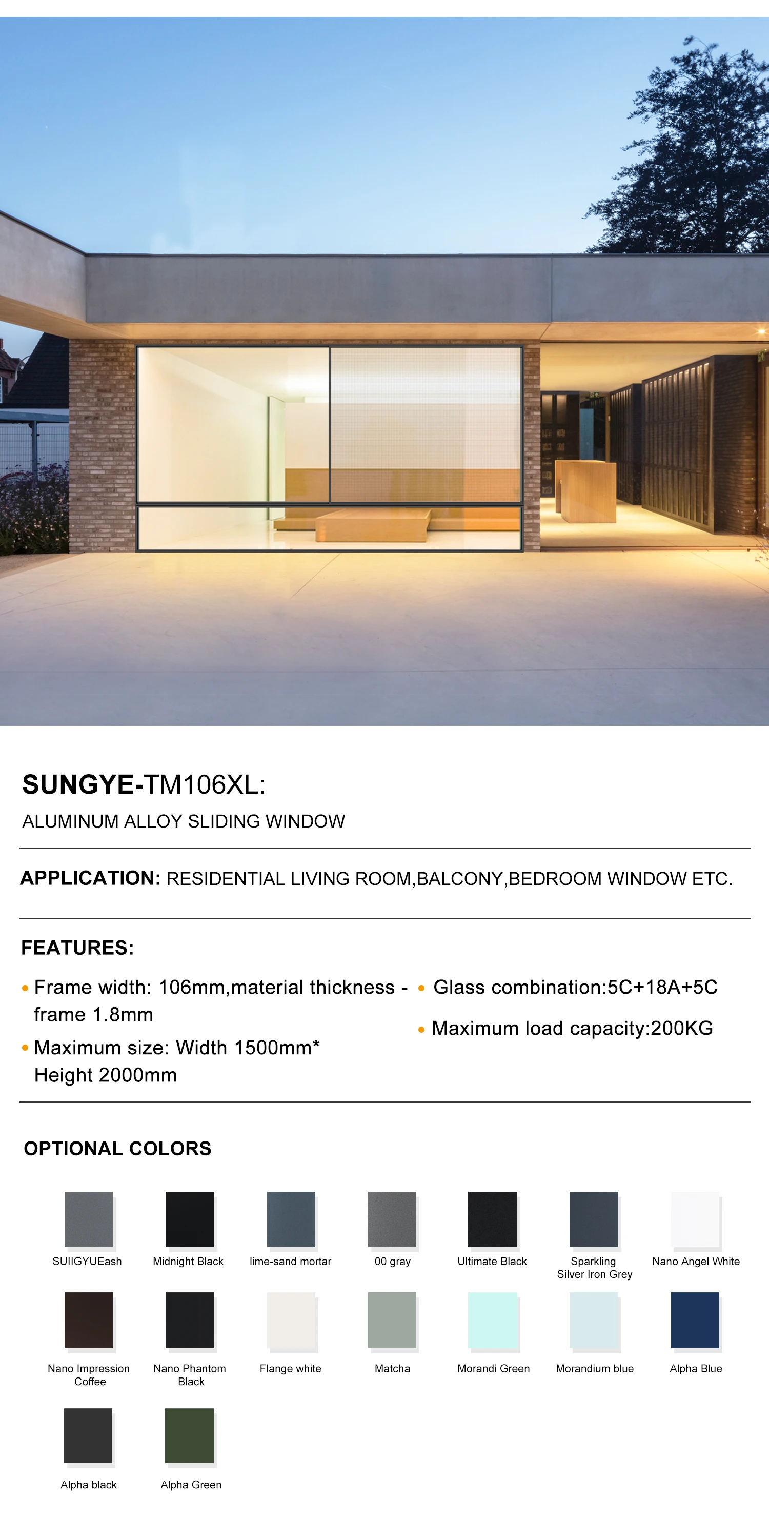 SUNGYE NFRC House Hurricane Proof Impact Double Glazed Glass Doors and ...