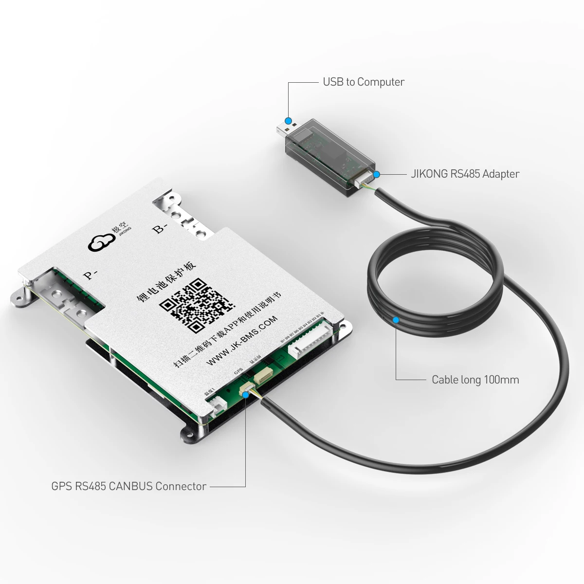 JIKONG BMS Accessories - Touch Screen & Adapter Solutions