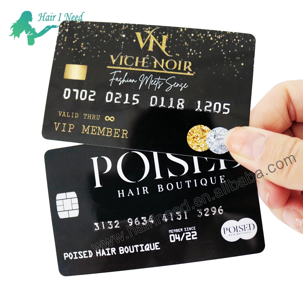 Custom Credit Card Size Business Card with Embossed Number Overlay for ...