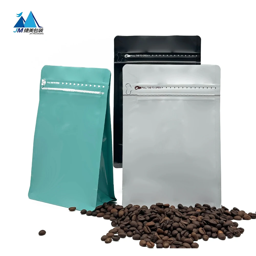 Customized Brown Coffee Packaging Bags with Zipper for Coffee Beans ...