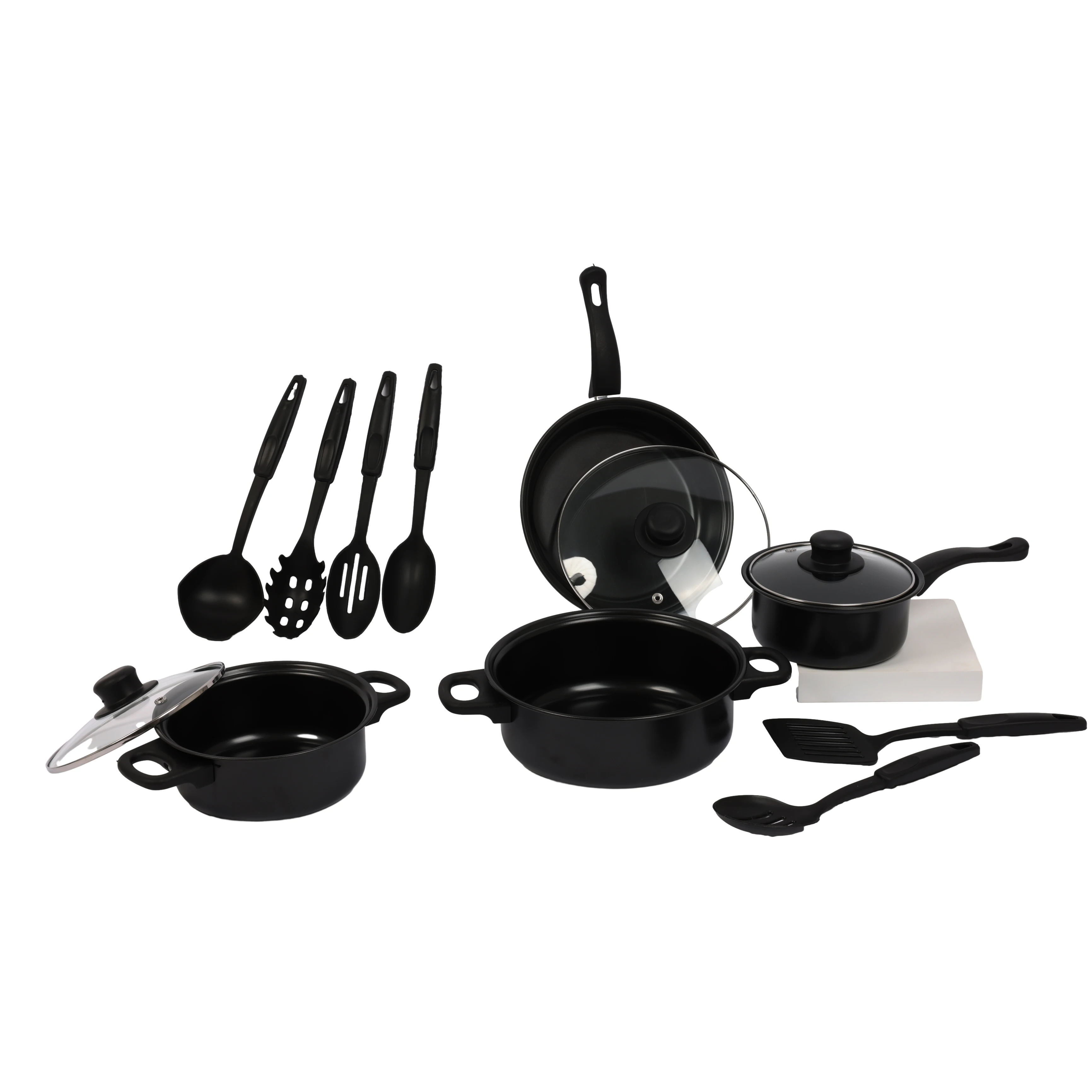 Kitchen 7 Piece Cookware Sets - Durable Cast Iron Pots