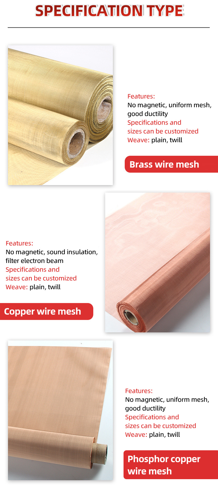 Faraday Cage 200 Mesh 99.9% Red Copper Wire Shielding Fabric Mesh ...