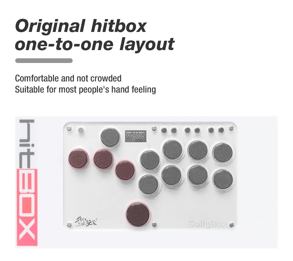 Mini Hitbox Wasd Socd Fighting Stick Sallybox Led Light Controller Game Controller For Pc/ps3 ...