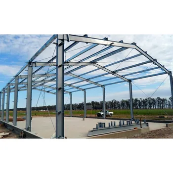 Warehouse Steel Post And Beam Frame Structure / Assembled Warehouse H ...