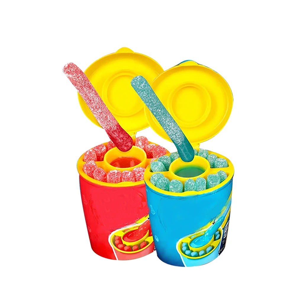 Sweet Gummy Sticks with Sour Dipping Gel - Fun Summer Parties