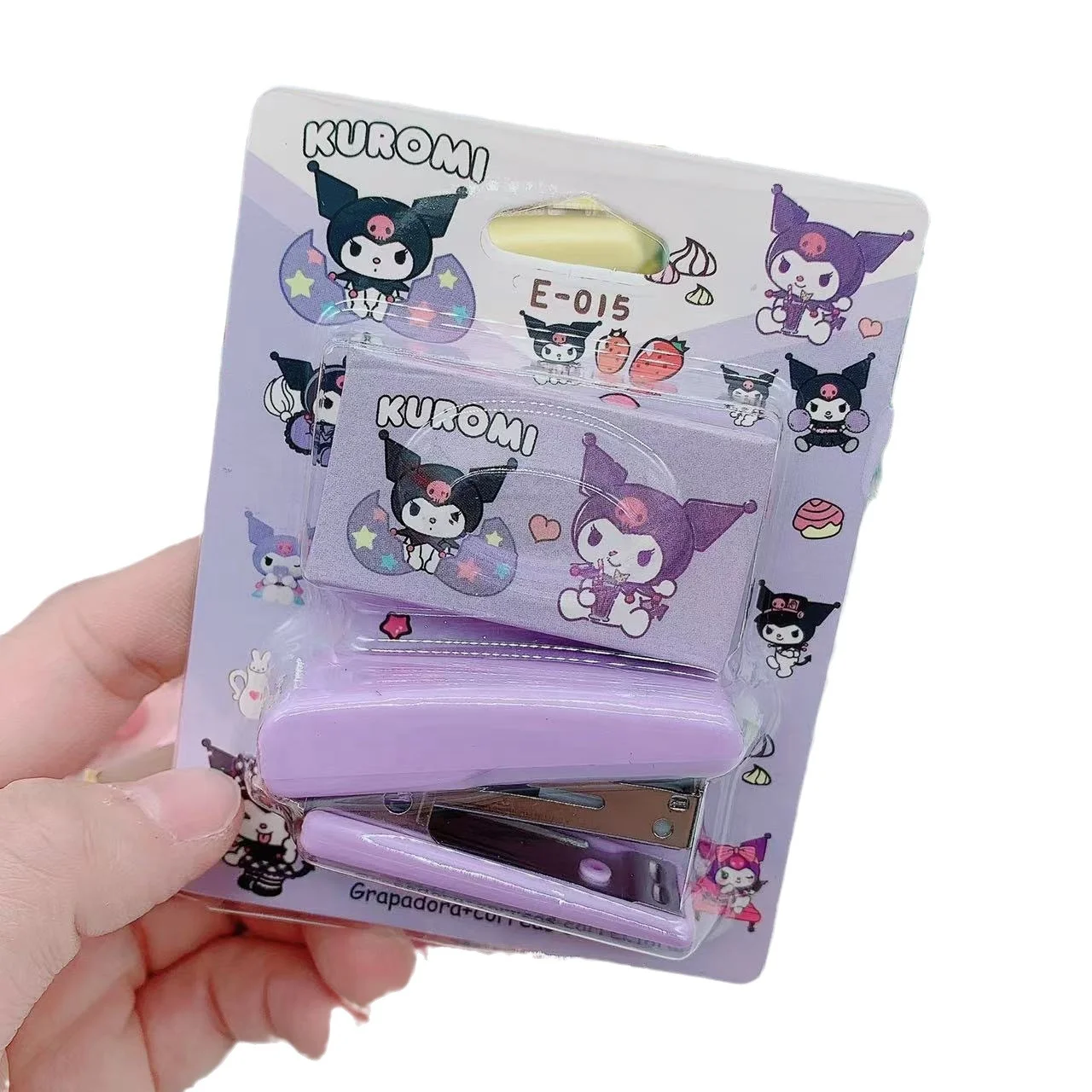 Hot Cartoon Sanrio Mini Stainless Steel Stapler Kuromi Portable Stapler Office School Student ...