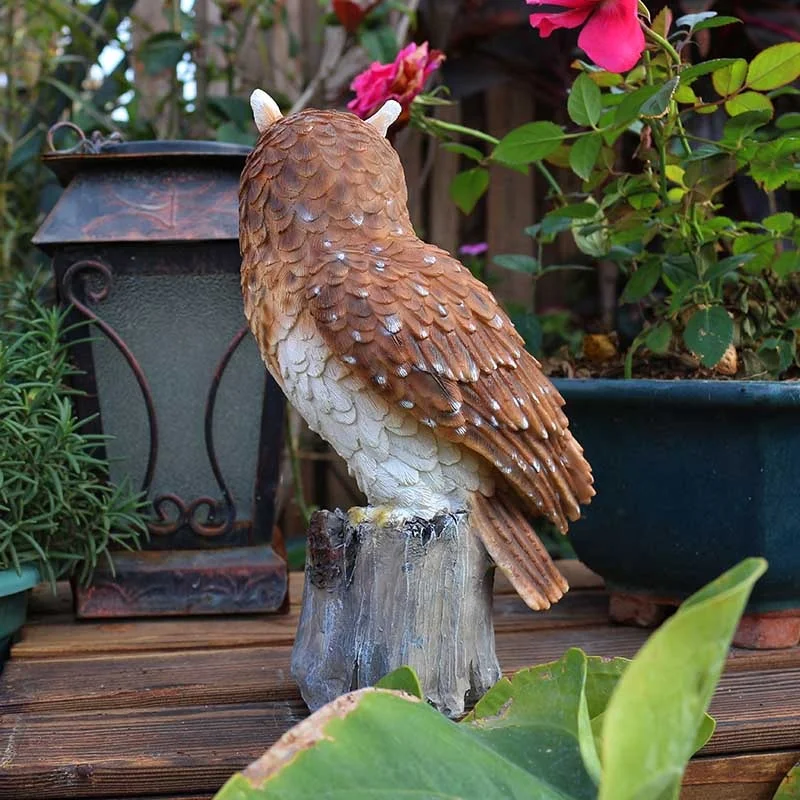 Wholesale Garden Statue Owl Figurine Garden Lawn Resin Owl Birds Owl ...