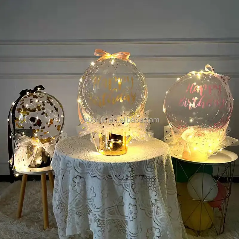 HOT Cuddle Bucket Balloon Confetti LED BOBO Balloons Valentine's Day ...