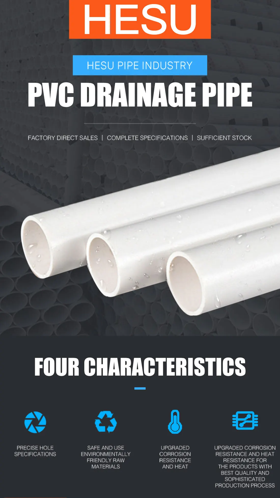 White Plastic 12 16 20 Inch Diameter Upvc Pvc Pipe For Water Supply And ...