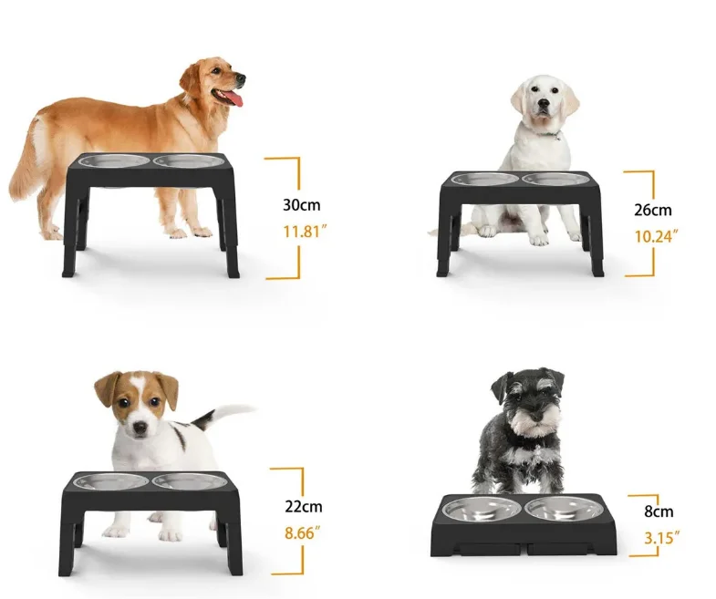 Protect Pet Neck Elevated Stand Foldable Raised Large Stainless Steel ...