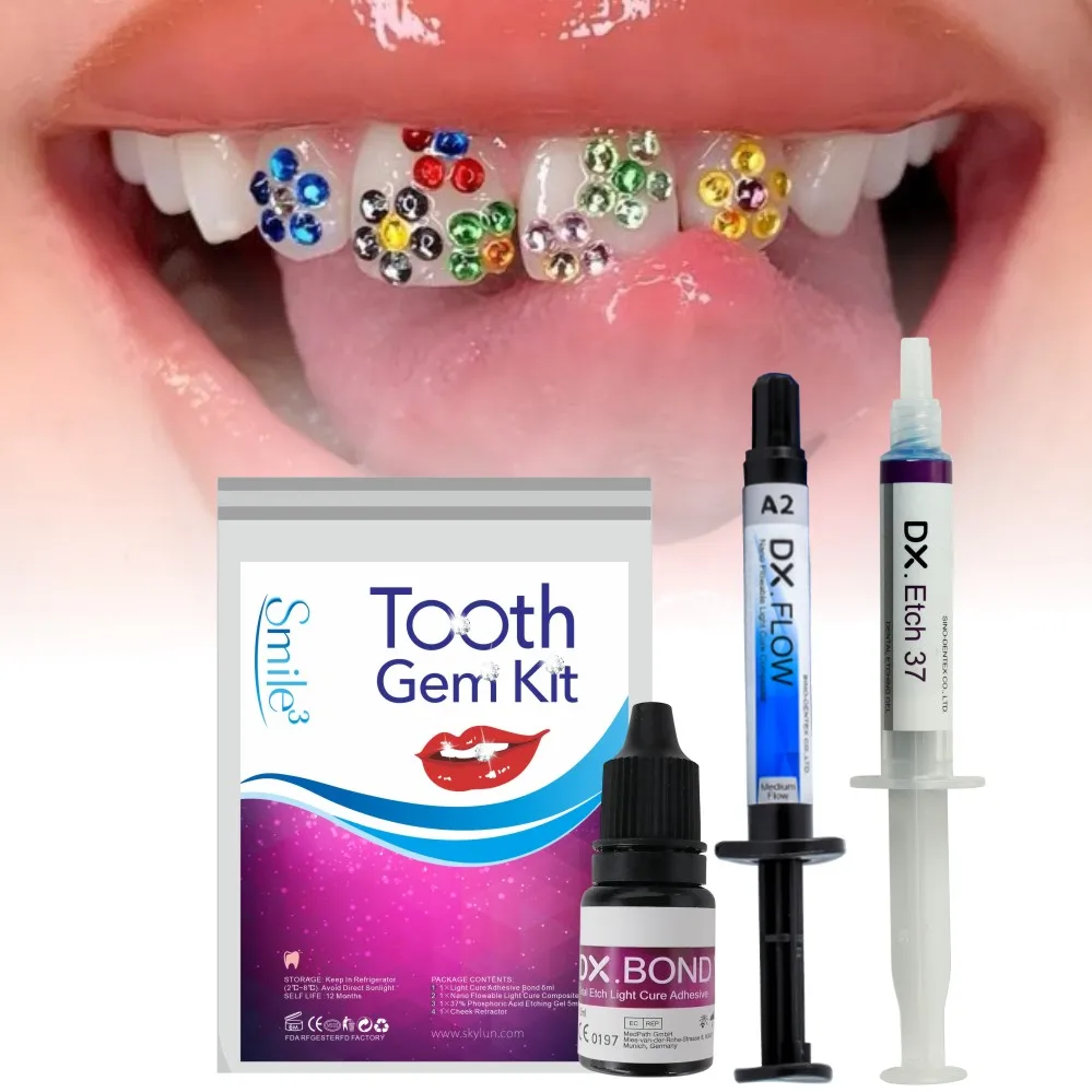Custom Logo Wholesale Tooth Gem Glue Kit Glue Dental Resin Diamond ...