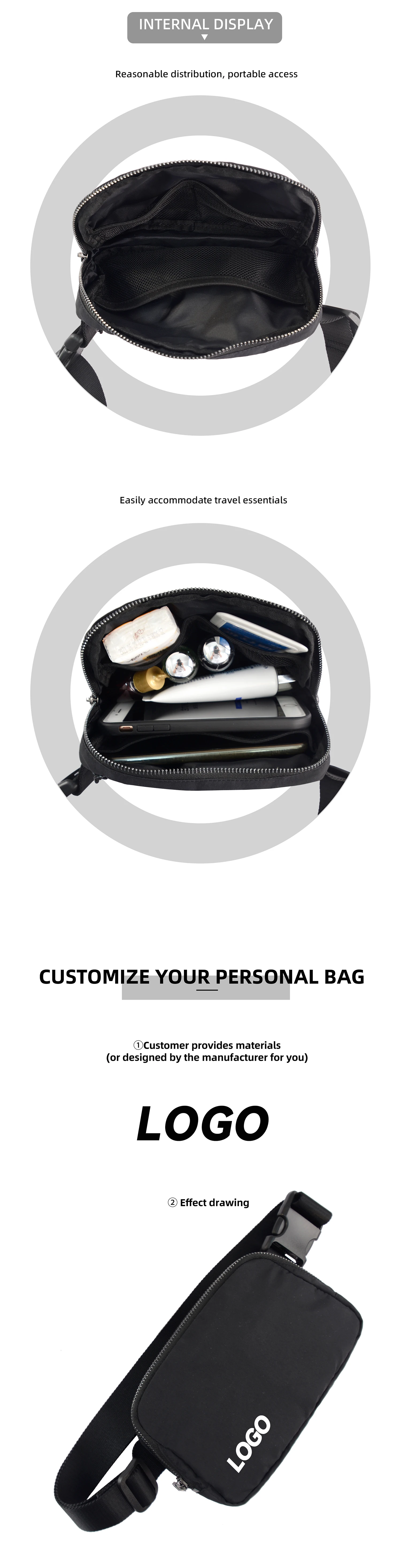 Mini Belt Bag With Adjustable Strap Small Waist Pouch For Workout ...