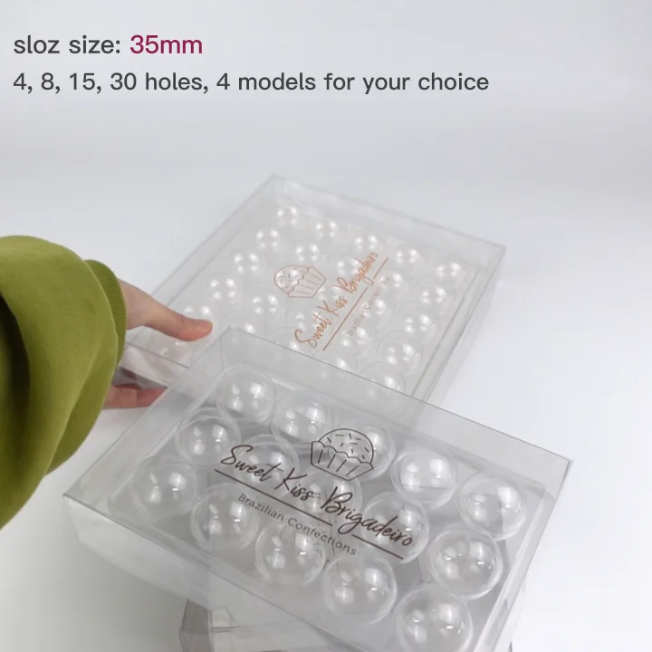 Wholesale Custom Logo Pvc Plastic Transparent 15 Truffle Chocolate Box ...