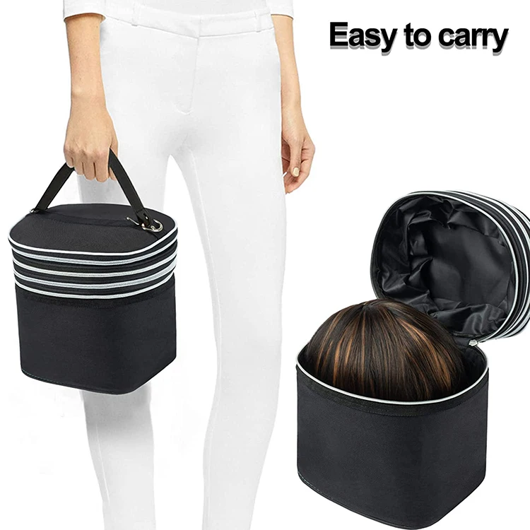 Innovative Design Black Oxford Multi-functional Portable 3 Layers Wig ...