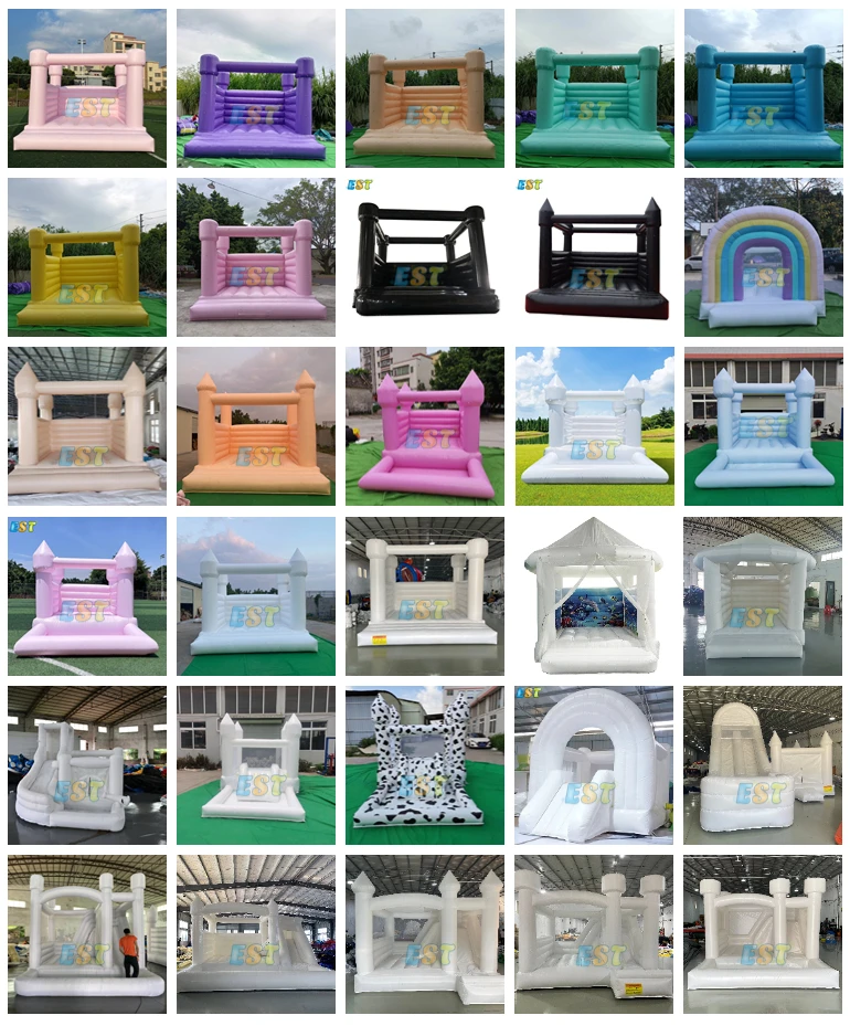 Inflatable White Bounce House - Perfect for Parties & Events