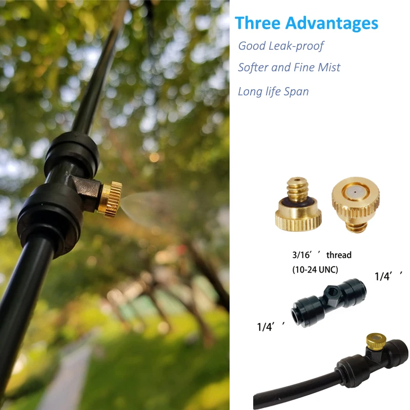 White Black Low-pressure Mist Spray System With Brass Nozzle For ...