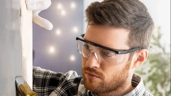 Custom Logo Safety Clear Glasses Meeting En166 & Ansi Z87.1 Anti-fog ...