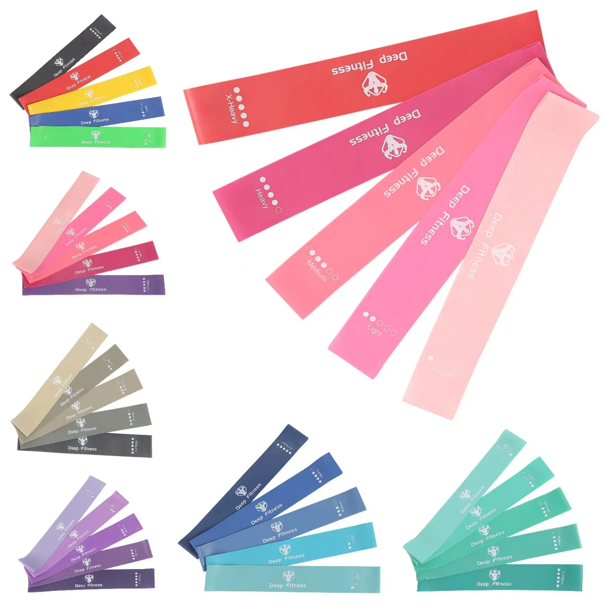 Custom Logo Bands Resistance Bands Set Custom Elastic Exercise Long Workout Gym Pull Up Bands