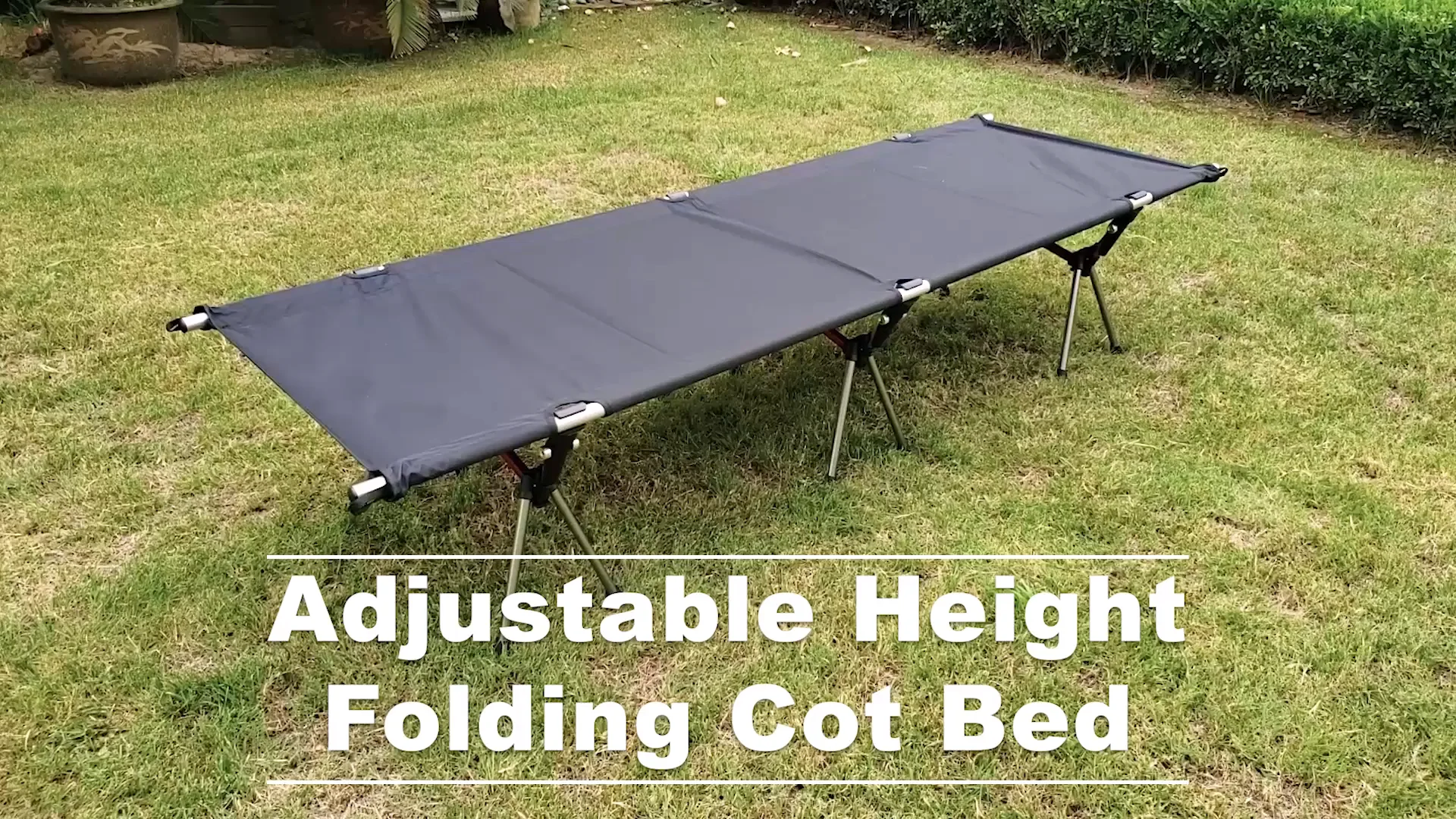 Adjustable Height Folding Cot Bed Oxford Fabric Camp Bed Ultralight Cot ...