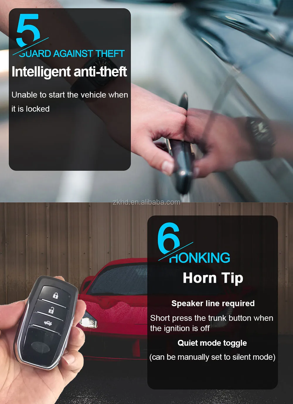 Universal Car Alarm Remote Control - Keyless Security