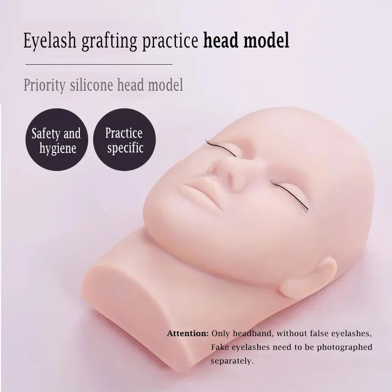 Fake head grafting eyelashes practice silicone head mold eyelash tools ...
