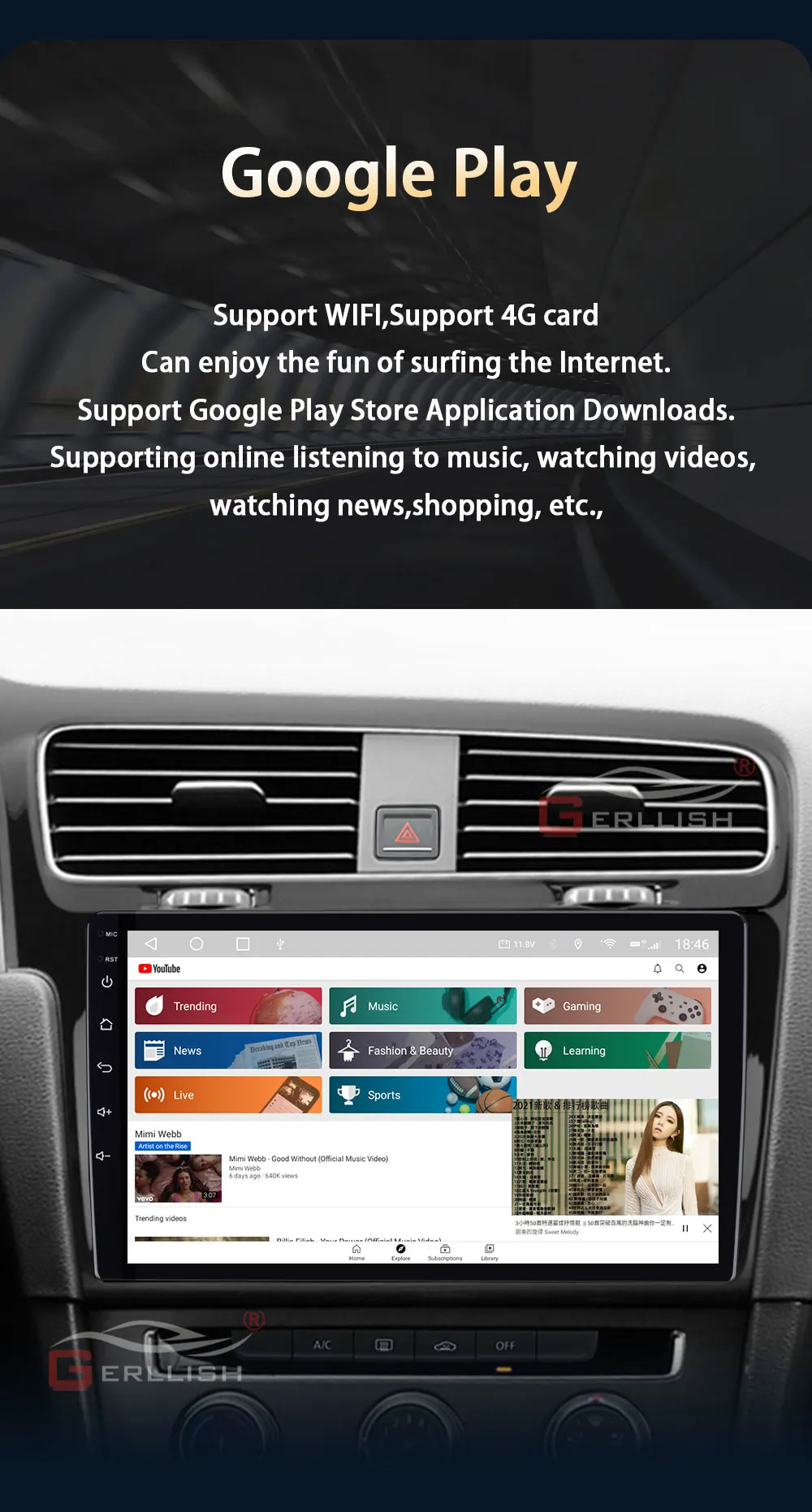 Android Car Radio Stereo Multimedia DVD Player for VW Golf 7