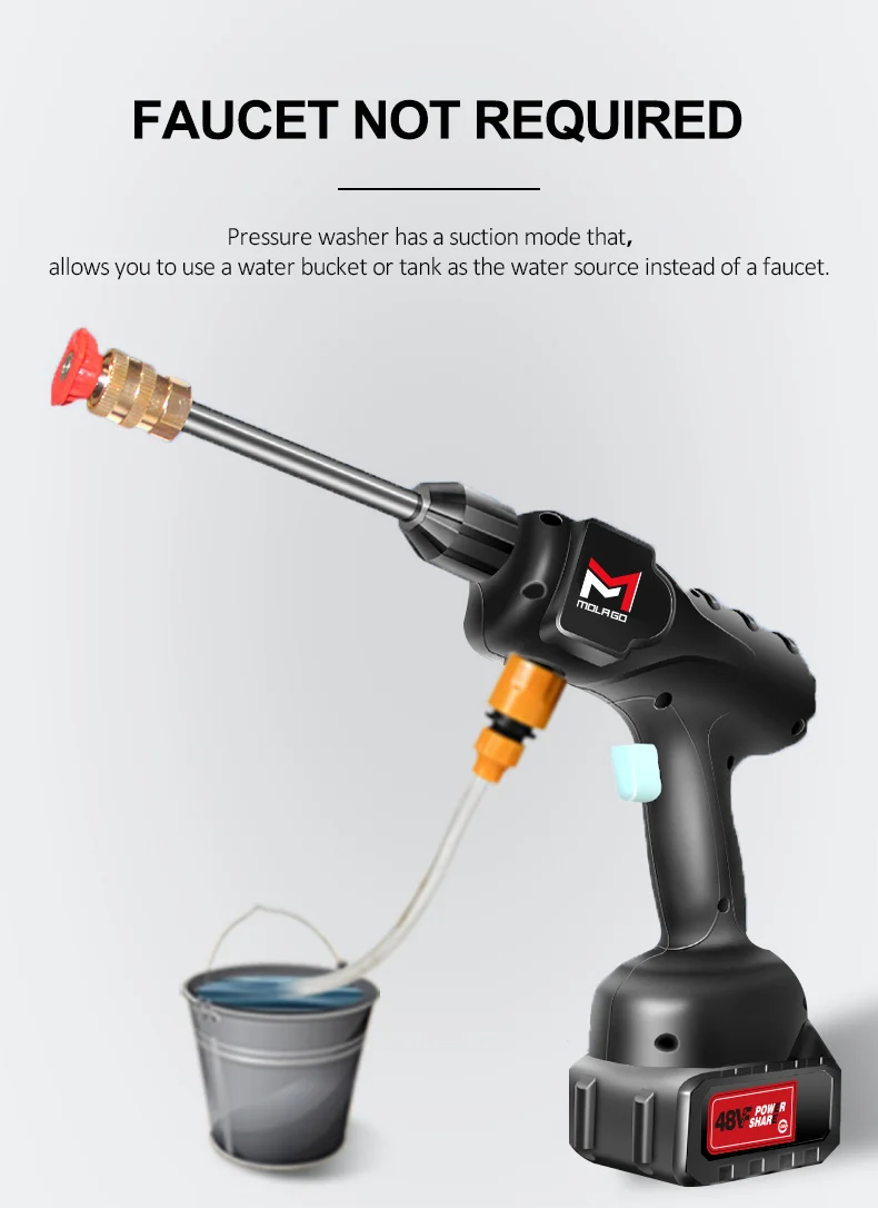 Lithium Portable High Pressure Car Washer Electric Water Gun ...