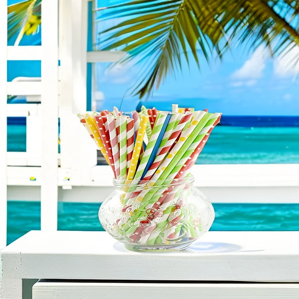 Biodegradable Colorful Disposable Pla/pp Eco Plastic Straw Compostable ...