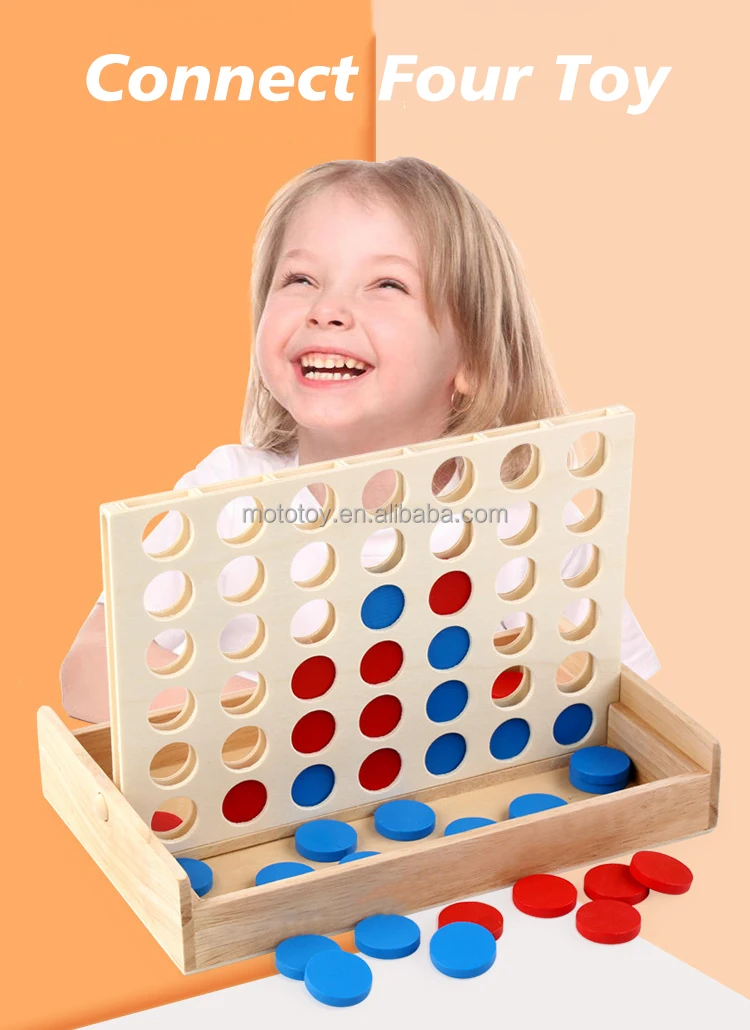 Kid Mini Connect Four - Educational Wooden Montessori Toy