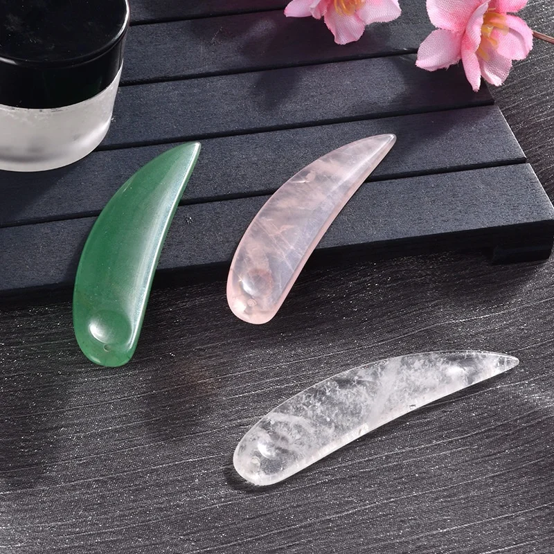 Curved Cosmetic Spatula Scoop Jade Mask Spoon Mini Cosmetic Spoon ...
