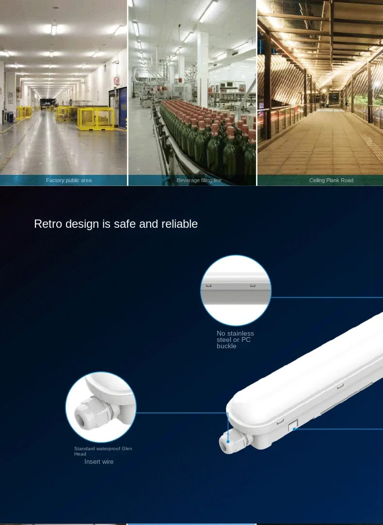 Philips Led Three-proof Lamp Daylight Strip Lamp Home Office Workshop ...