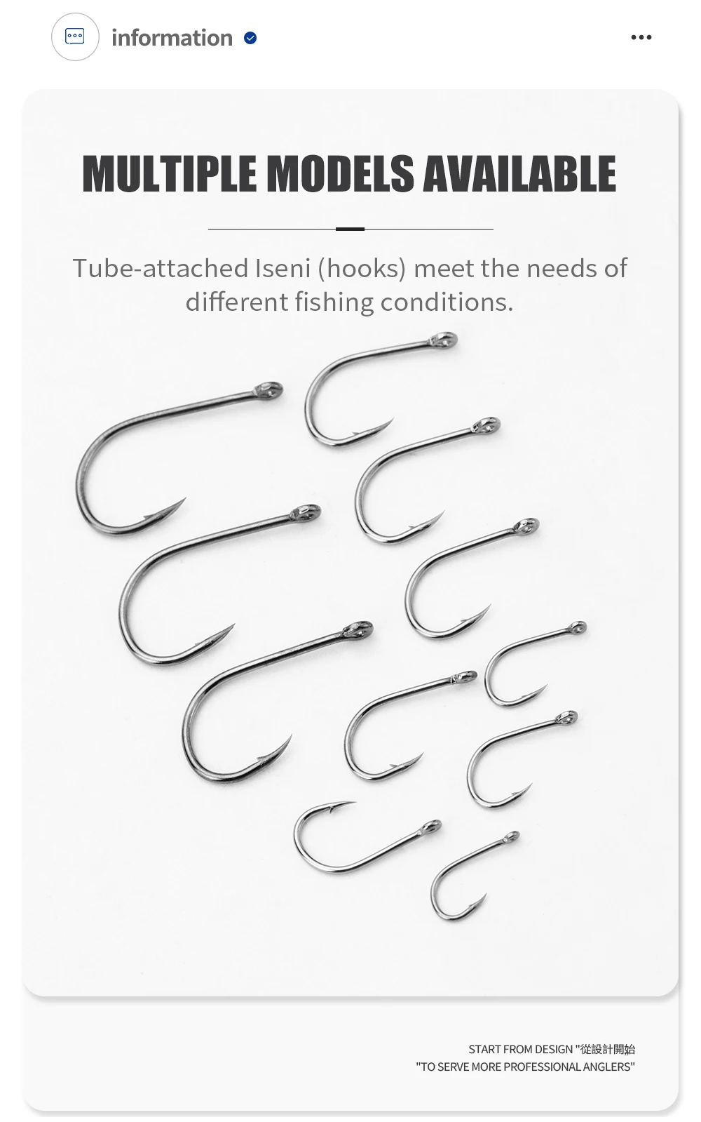LUSHAZER Fishing Hook Set High Carbon Steel Single Fishing Hook Kit for ...