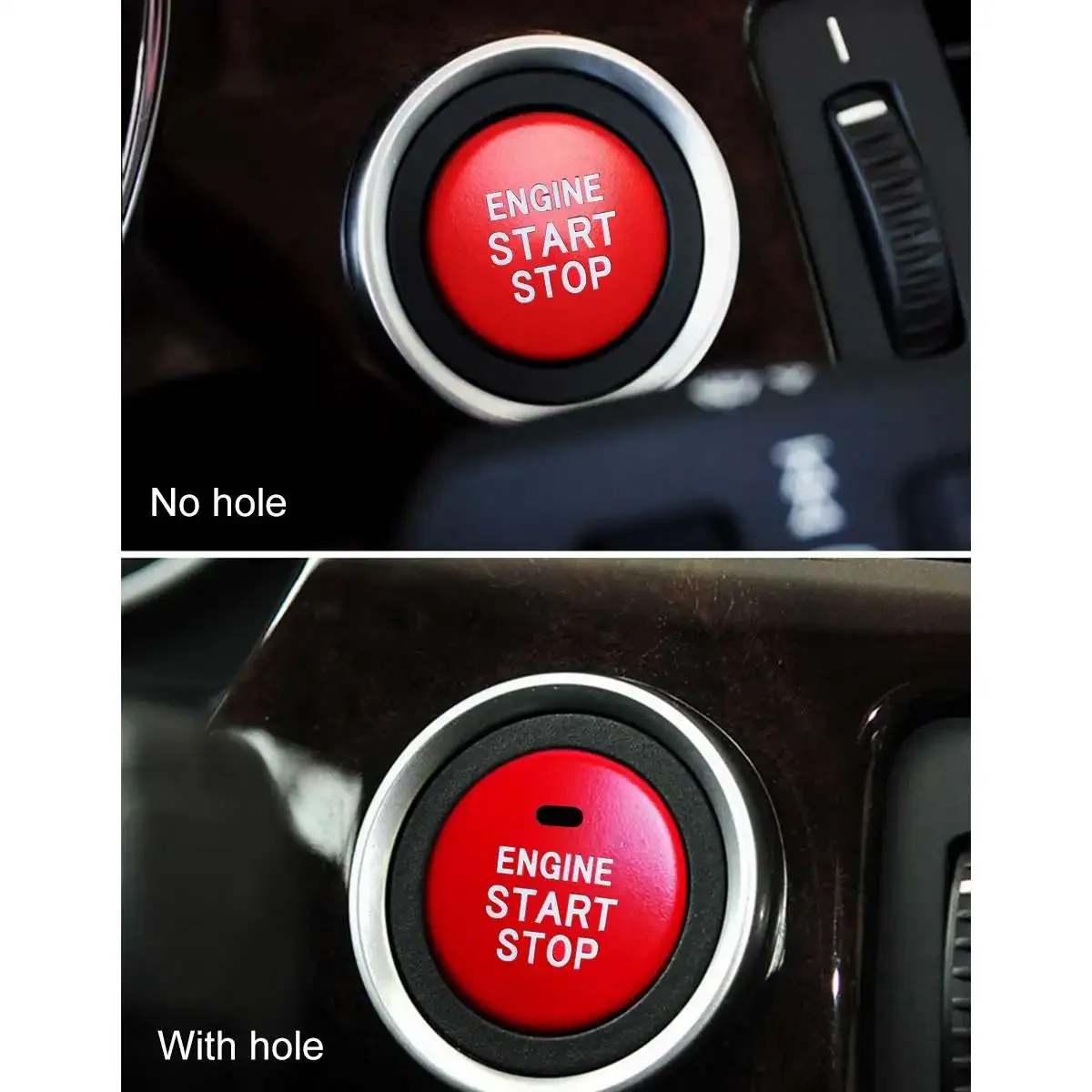 Car Crystal Style Start Stop Engine Button Cover Sticker Switch Button ...