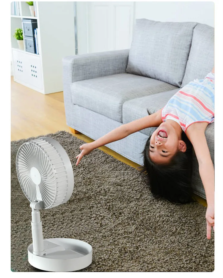 18 Inch Stand Fan Folding Convenience Mini Fan Portable Rechargeable ...