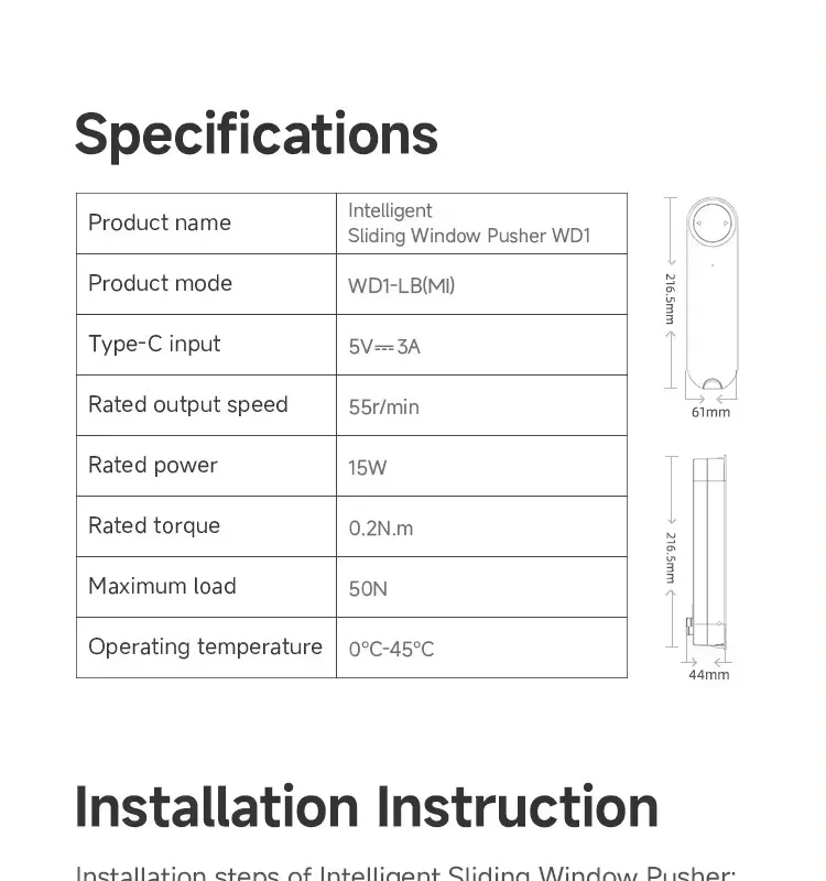Linptech Intelligent Window Pusher WD1 - Efficient & Smart