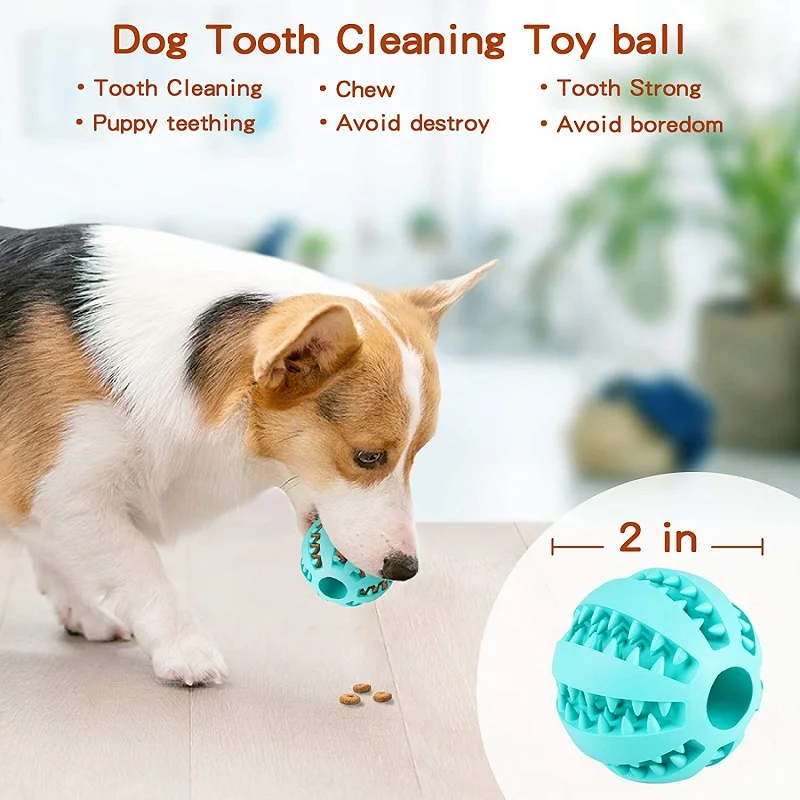 Pet Dog Toy - Durable Interactive Rubber Balls for Play
