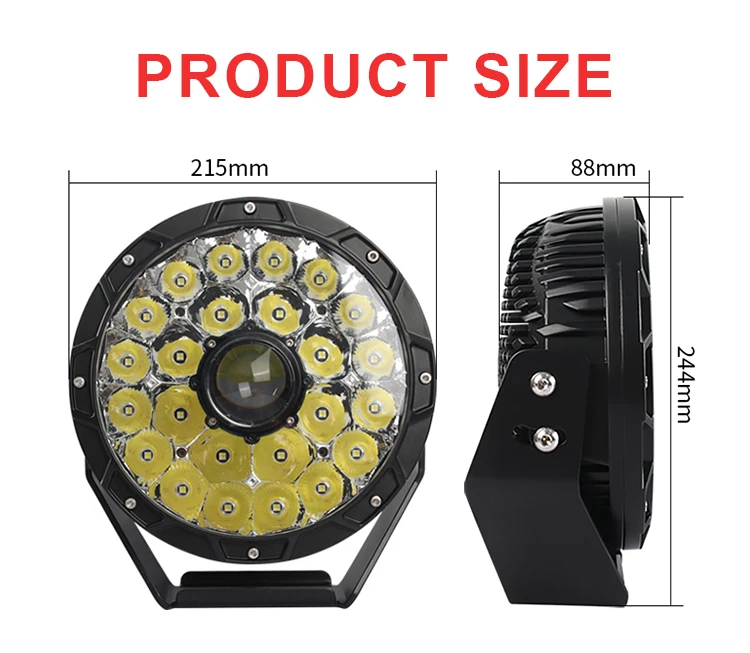 High Power Combo Beam 9 Inch Led Fog Lamps Round Truck 4X4 Offroad ...